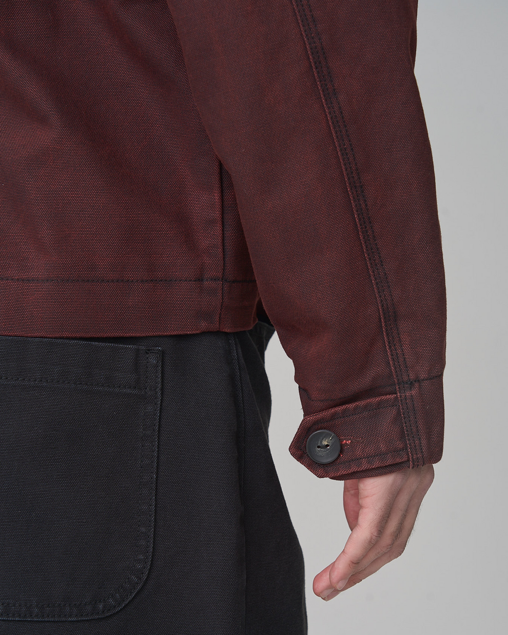FNT 110 Three Process Gatherer Jacket V2 (Pomegranate) – Front Office