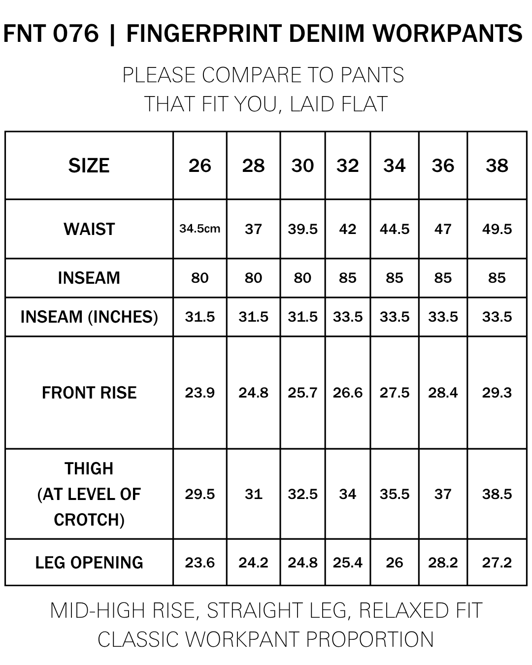 FNT 076 Fingerprint Denim Workpants – Front Office